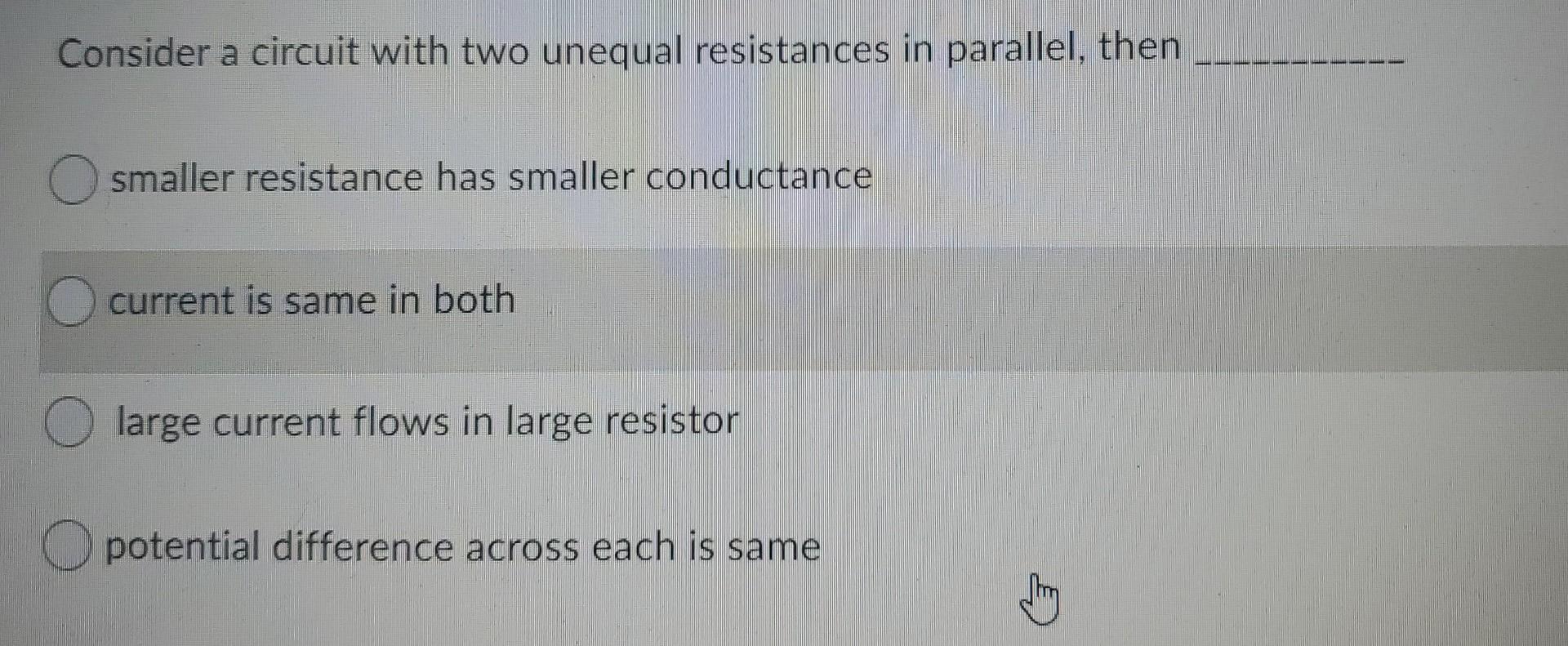Solved Consider a circuit with two unequal resistances in | Chegg.com
