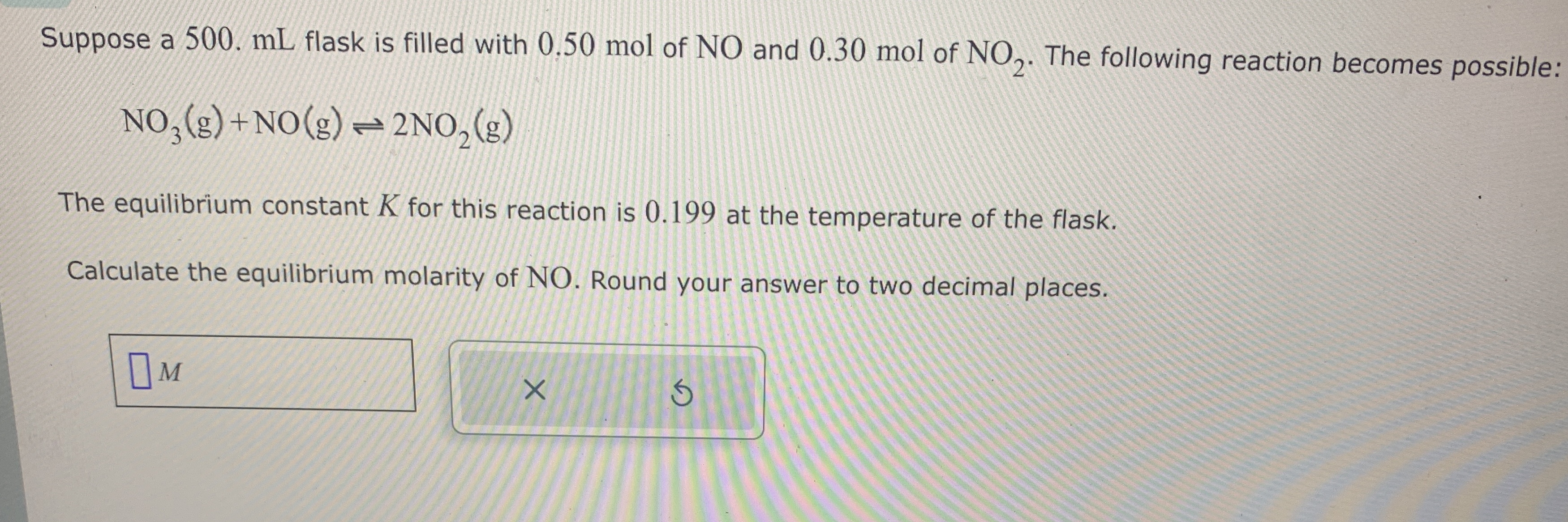 Solved Suppose a 500.mL ﻿flask is filled with 0.50 ﻿mol of | Chegg.com