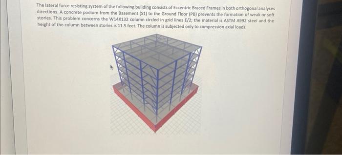 Solved The lateral force resisting system of the following | Chegg.com