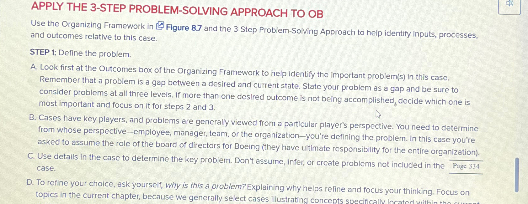 Solved APPLY THE 3-STEP PROBLEM-SOLVING APPROACH TO OBUse | Chegg.com