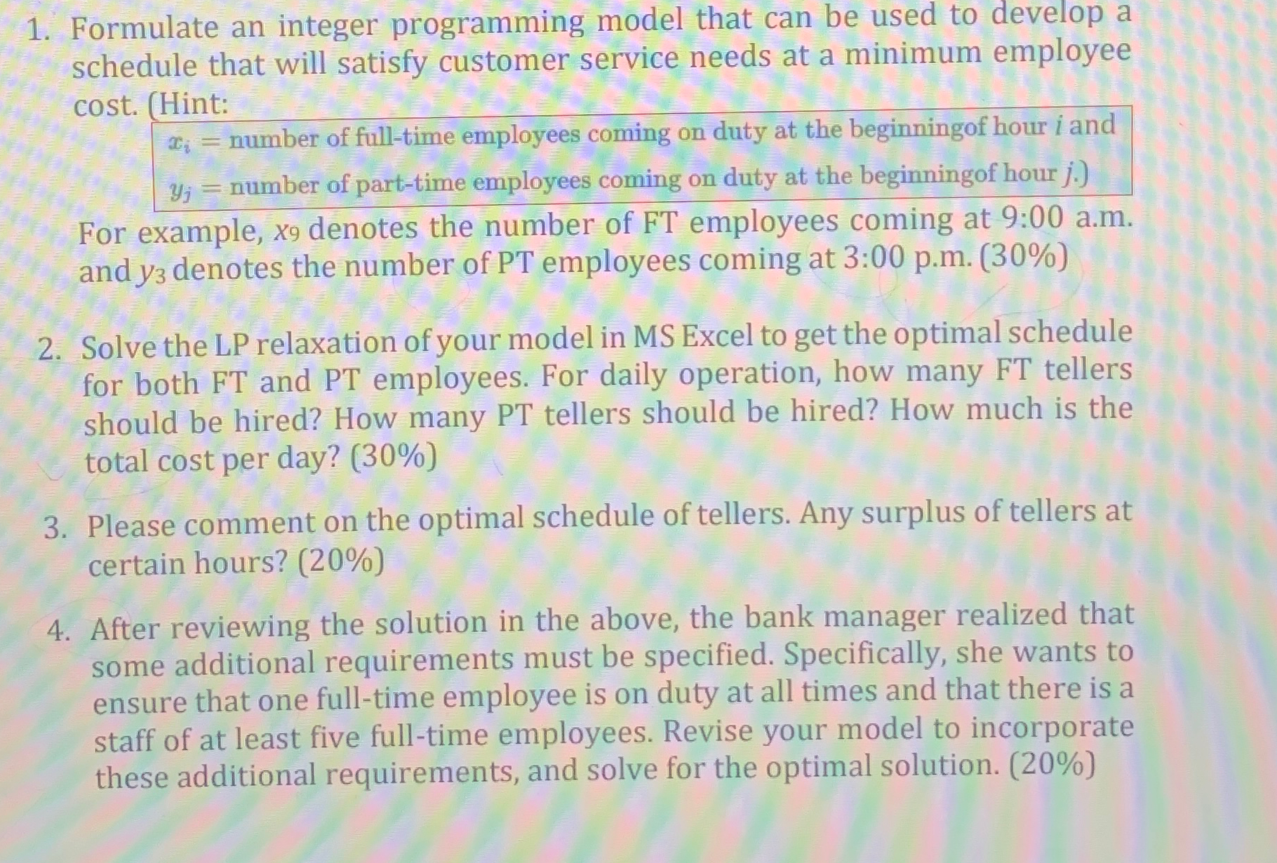 Solved Formulate An Integer Programming Model That Can Be 8496