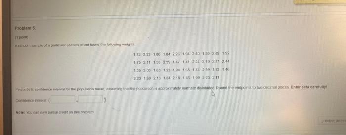 Solved (1) peini). A aranoim sarmic of a piaricidar species | Chegg.com