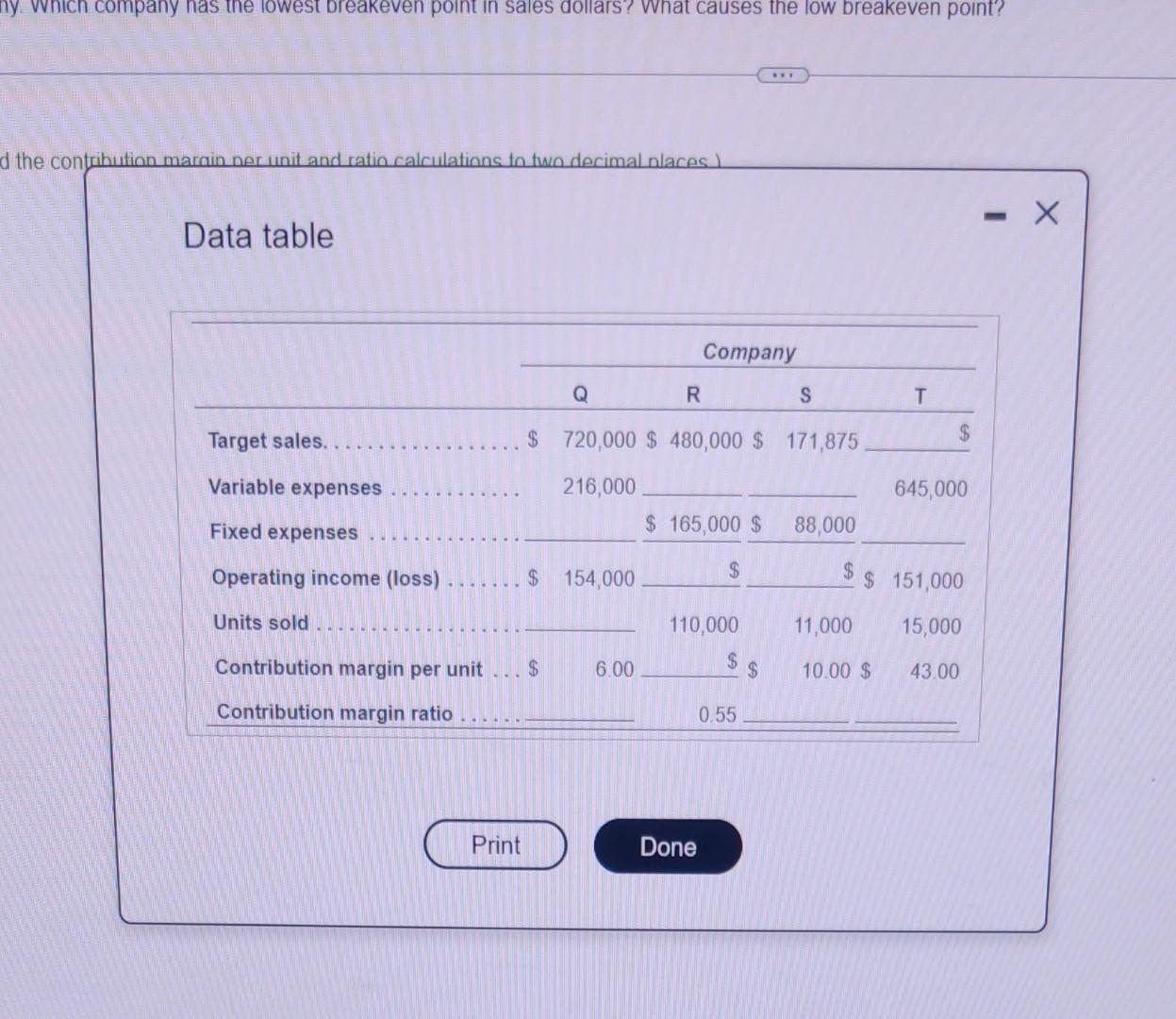Solved 1. Fill in the blanks for each company. 2. Compute | Chegg.com