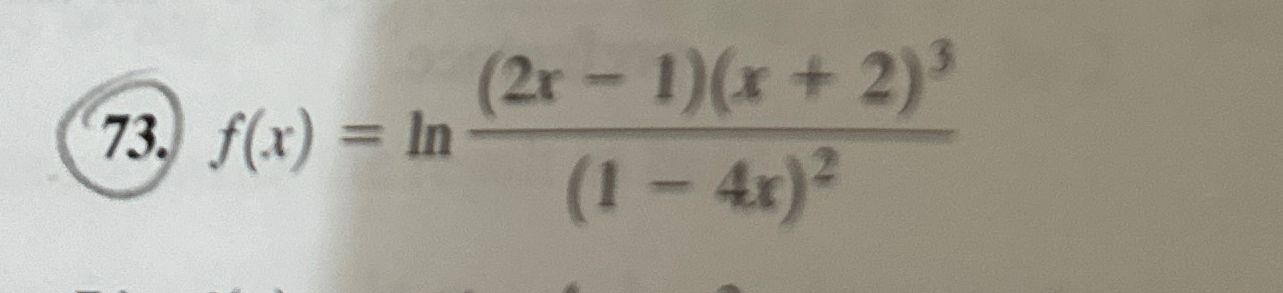 Solved f(x)=ln((2x-1)(x+2)3(1-4x)2)Calculate the derivative | Chegg.com