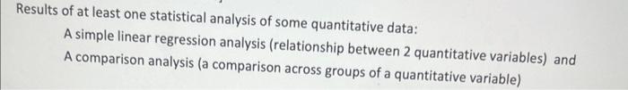 Solved Results of at least one statistical analysis of some | Chegg.com