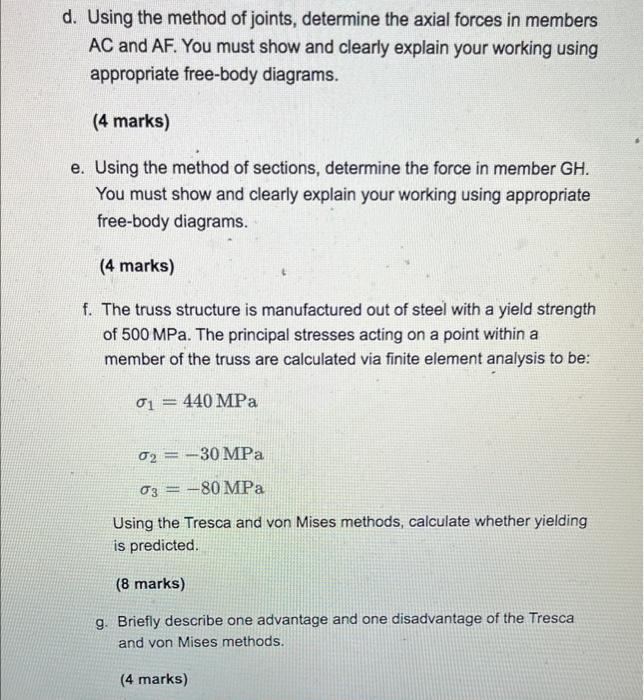 Solved 50 KN 50 KN F F G H 1 m B C D E 90 KN 35 kN 6 x 1 m | Chegg.com