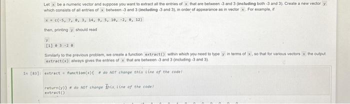 Solved Let x be a numeric vector and suppose you want to | Chegg.com