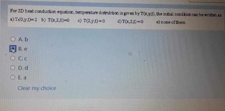 Solved For 2D heat conduction equation, temperature | Chegg.com