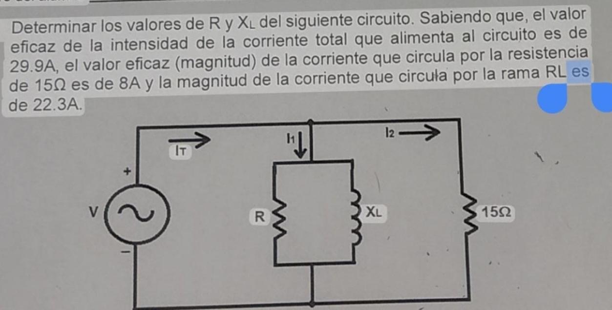 Solved Determinar los valores de R y XL del siguiente | Chegg.com