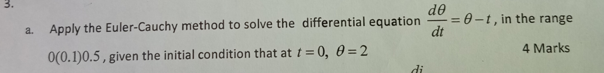 Solved a. ﻿Apply the Euler-Cauchy (improved Euler ) ﻿method | Chegg.com