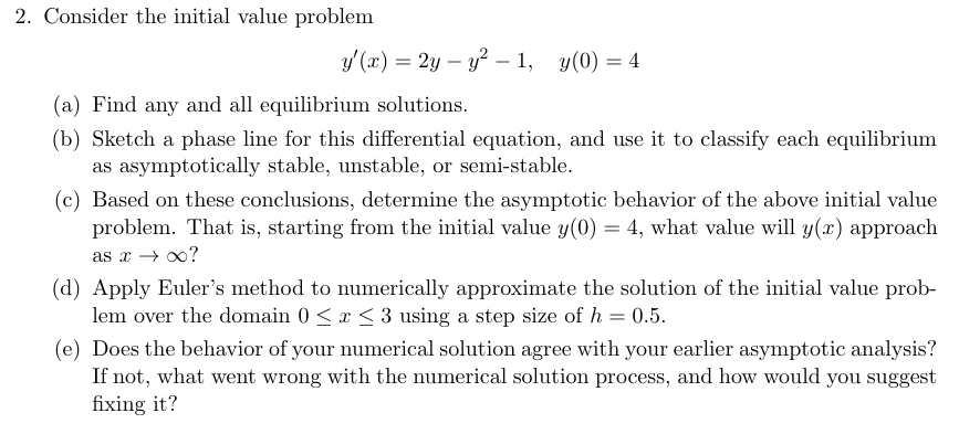 Consider the initial value | Chegg.com