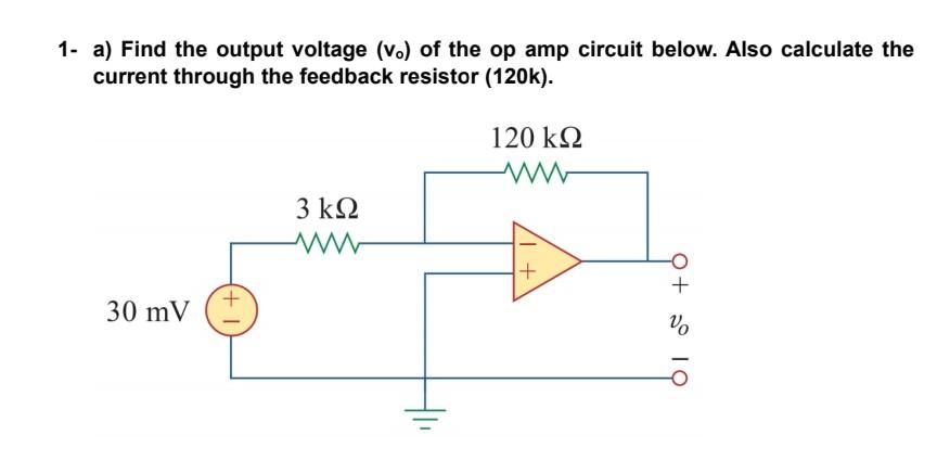 Solved a) Find the output voltage (v0) of the op amp circuit | Chegg.com