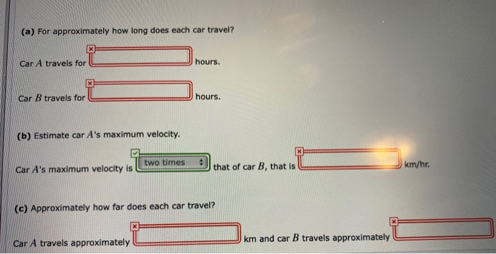 Solved Two cars travel in the same direction along a | Chegg.com