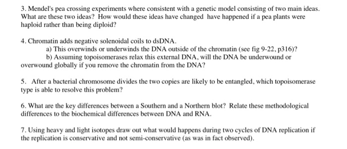 Solved 3. Mendel's pea crossing experiments where consistent | Chegg.com