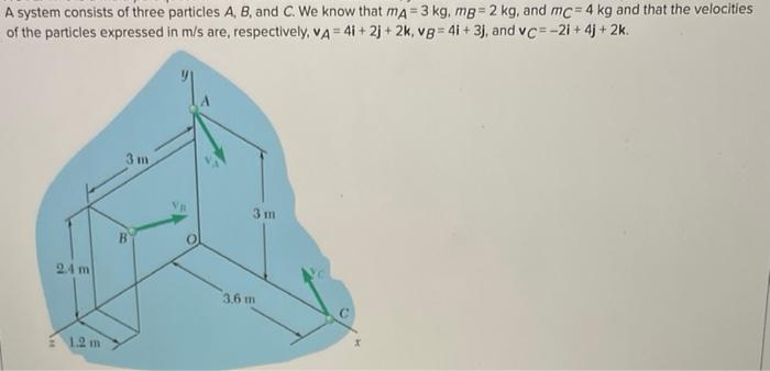 Solved A system consists of three particles A,B, and C. We | Chegg.com