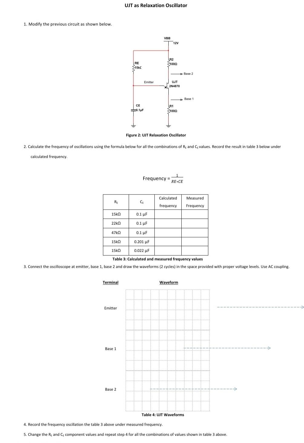 Solved Week 2 Lab Assignment 3 - Uni-Junction Transistor | Chegg.com