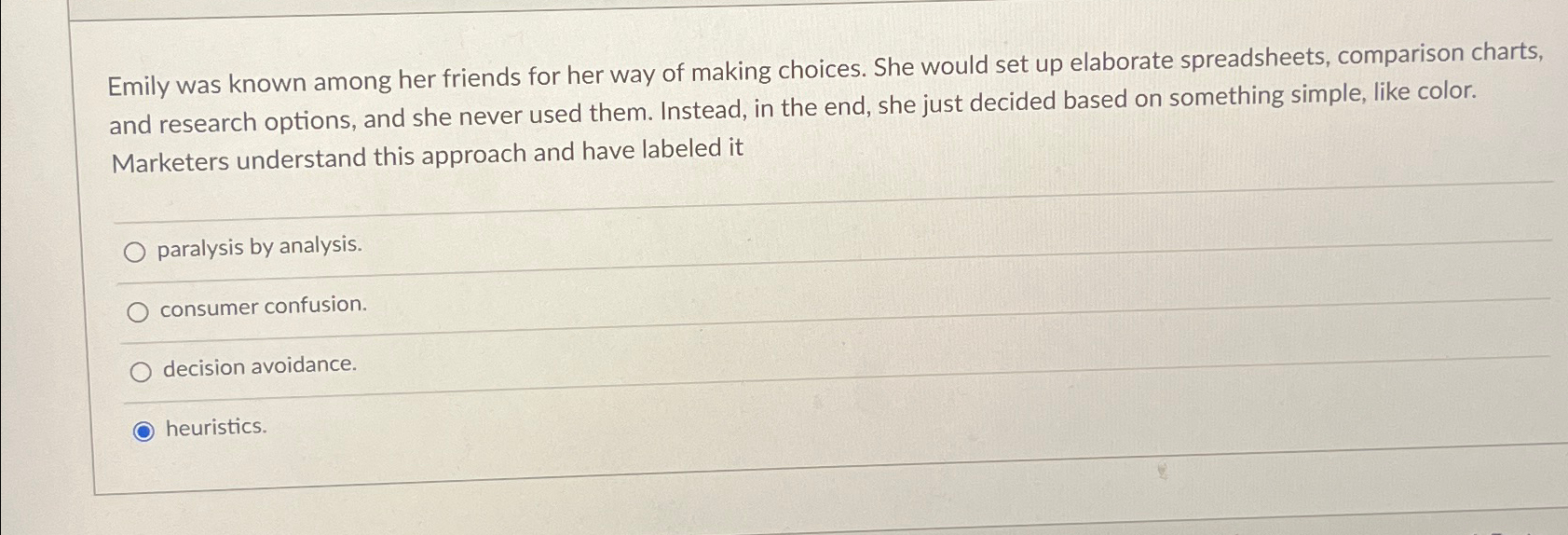 Solved Emily was known among her friends for her way of | Chegg.com