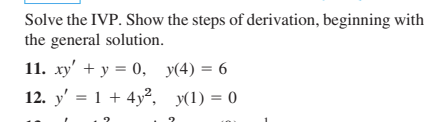 Solved Solve the IVP. Show the steps of derivation, | Chegg.com