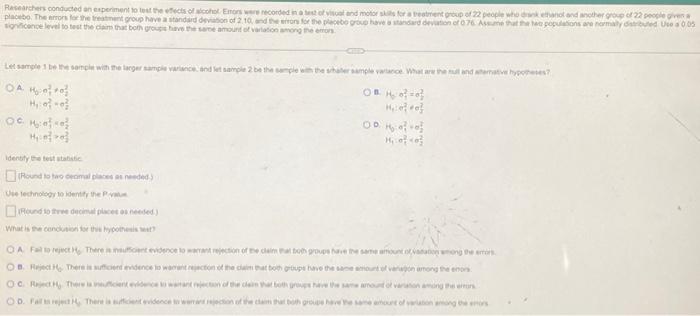 Solved A. 16⋅02+02 n. 1.o12=o2 H1:ρ12=σ22 141⋅e2=e32 c. | Chegg.com