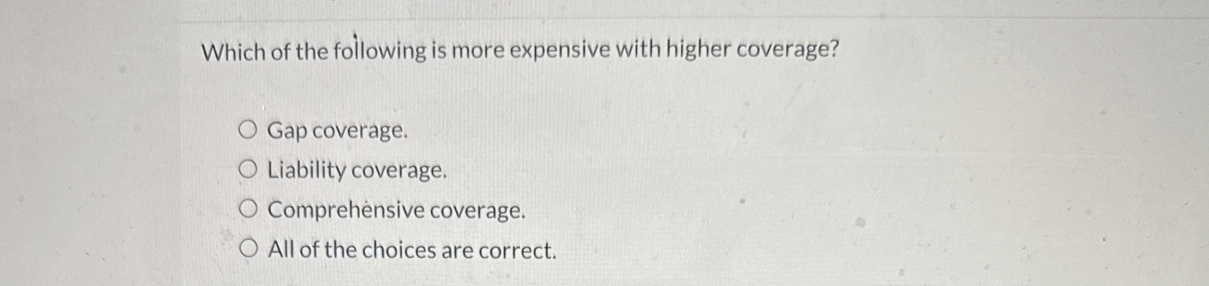 Solved Which of the following is more expensive with higher | Chegg.com