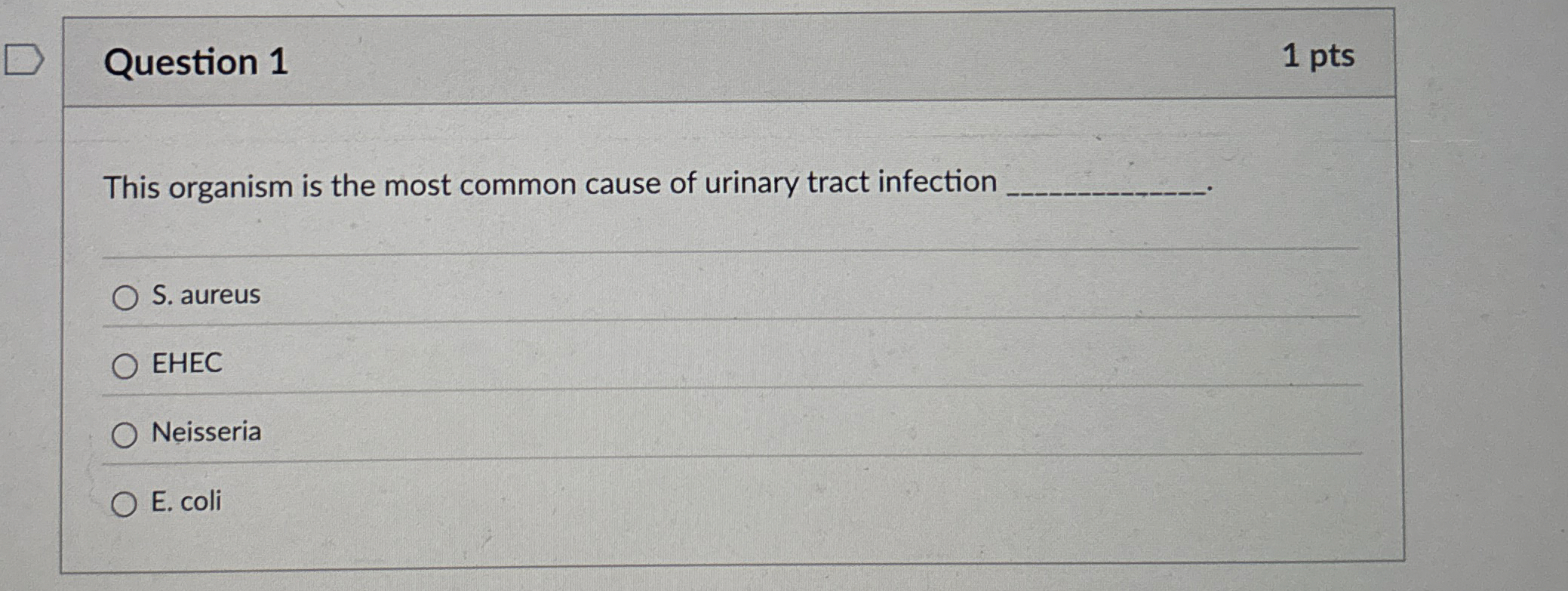 Solved Question 11 ﻿ptsThis organism is the most common | Chegg.com
