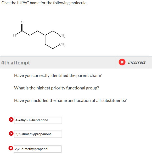 Solved Give the IUPAC name for the following molecule.4th | Chegg.com
