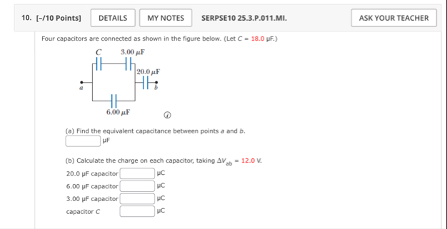 Solved Please solve A and BFour capacitors are connected as | Chegg.com