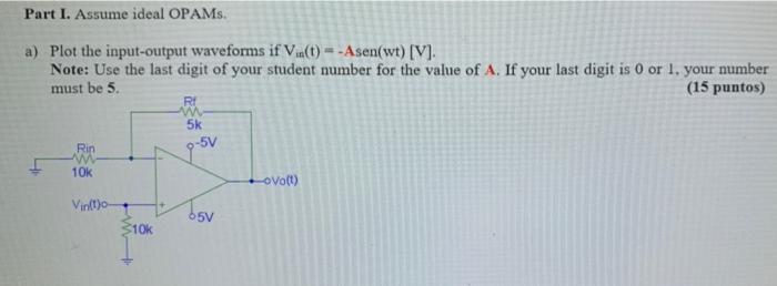 Solved Part I. Assume ideal OPAMs. a) Plot the input-output | Chegg.com