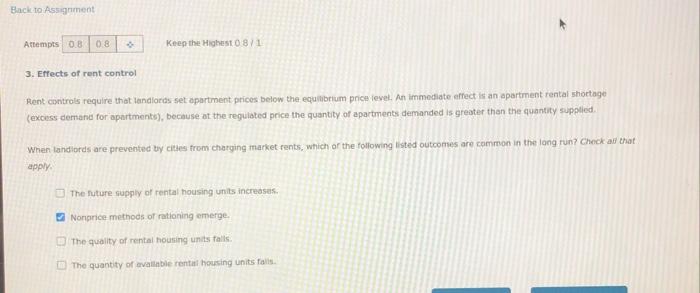 Solved Rent controls require that landiords set apartment | Chegg.com