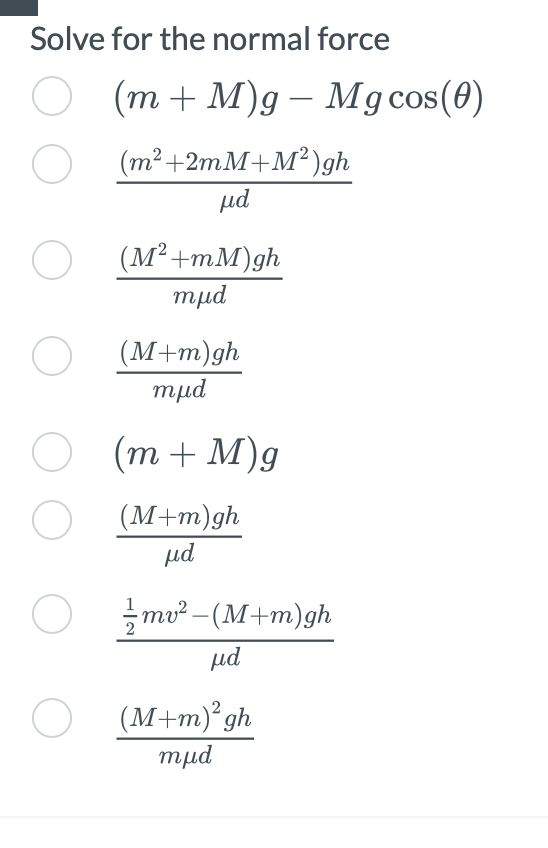 Solved Solve for the normal | Chegg.com