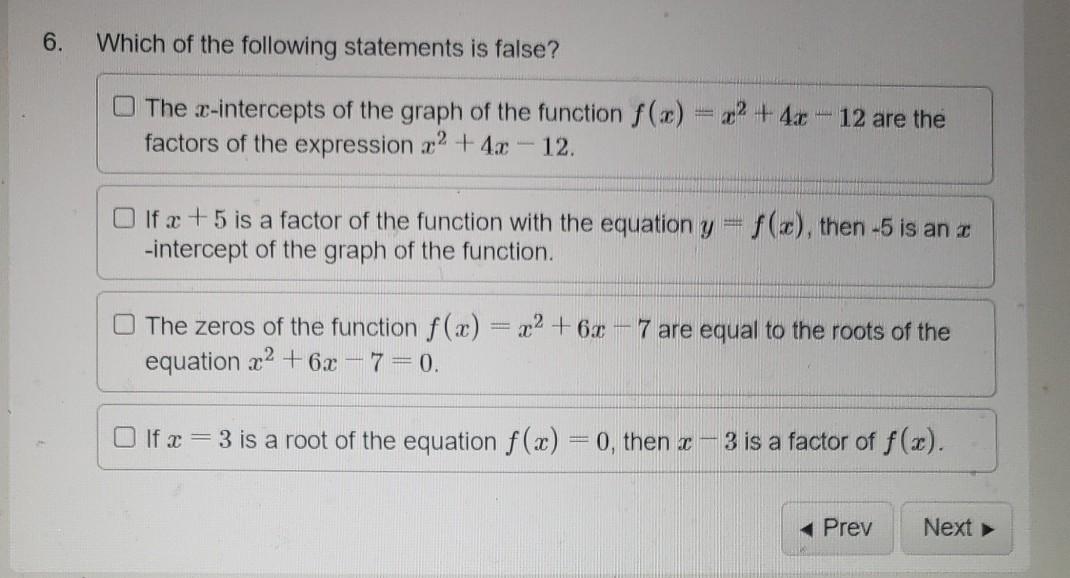 Solved Multiple Choice 3. The graph of a parabola with a | Chegg.com