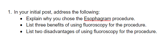 Solved In your initial post, address the following:Explain | Chegg.com