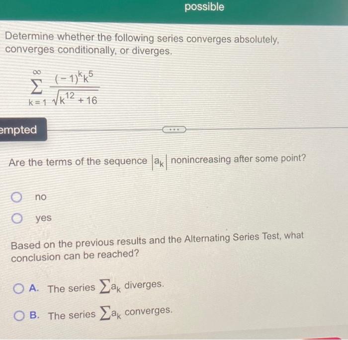 Solved Determine Whether The Following Series Converges