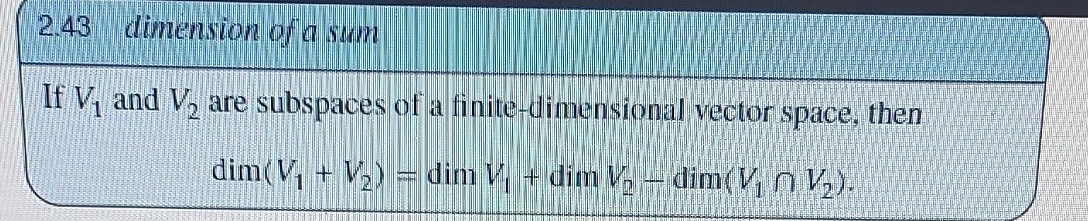 Solved If V1 and V2 are subspaces of a finite-dimensional | Chegg.com