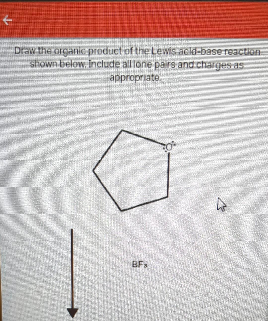 Solved Draw the organic product of the Lewis acid-base | Chegg.com