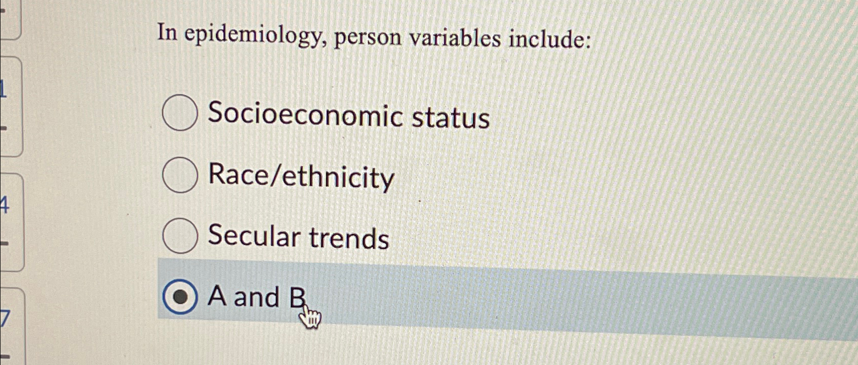 Solved In epidemiology, person variables | Chegg.com