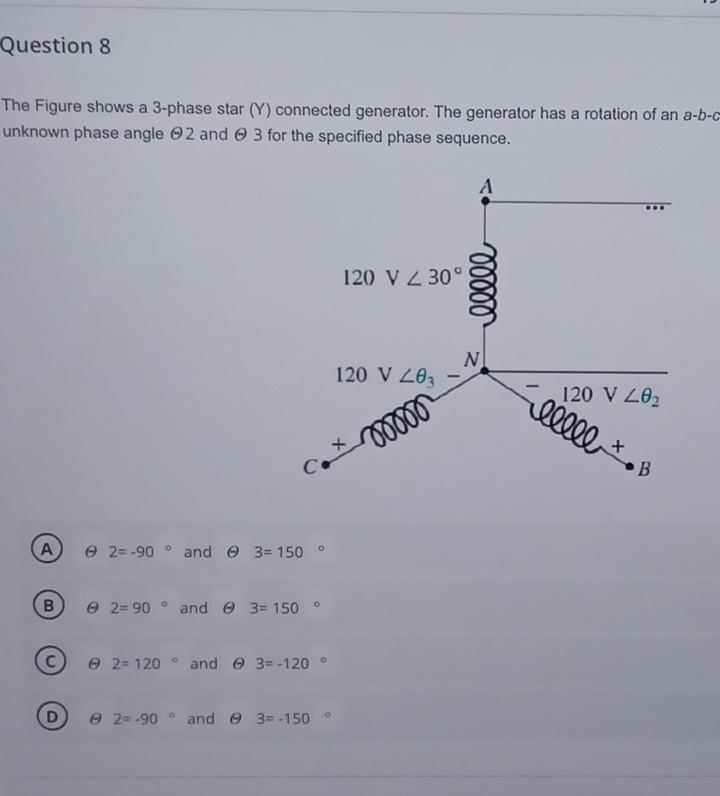 Solved The Figure shows a 3-phase star (Y) connected | Chegg.com