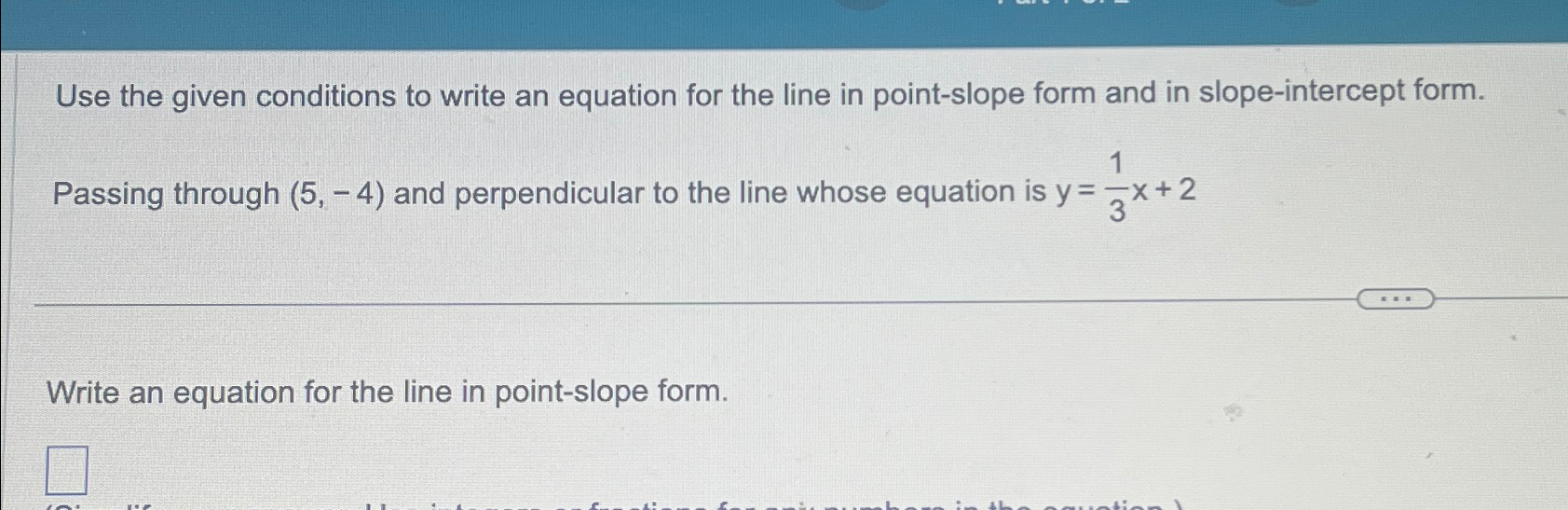 Solved Use the given conditions to write an equation for the | Chegg.com