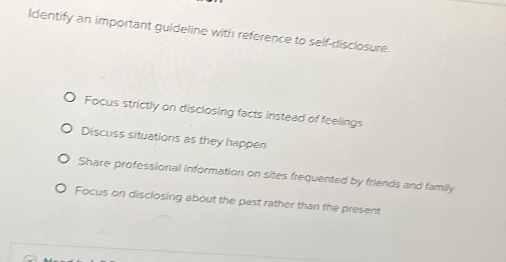 Solved Identify an important guideline with reference to | Chegg.com