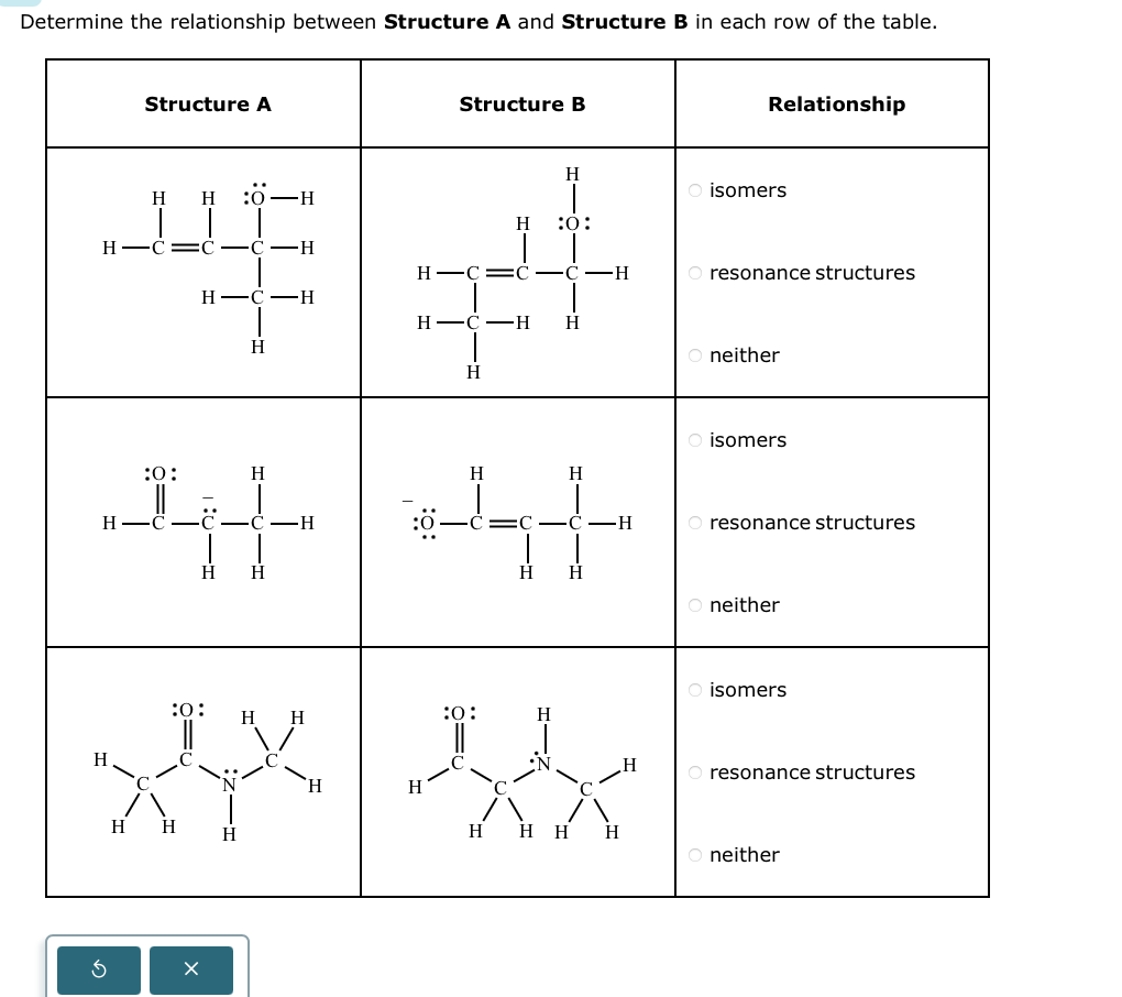 Solved Determine the relationship between Structure A and | Chegg.com