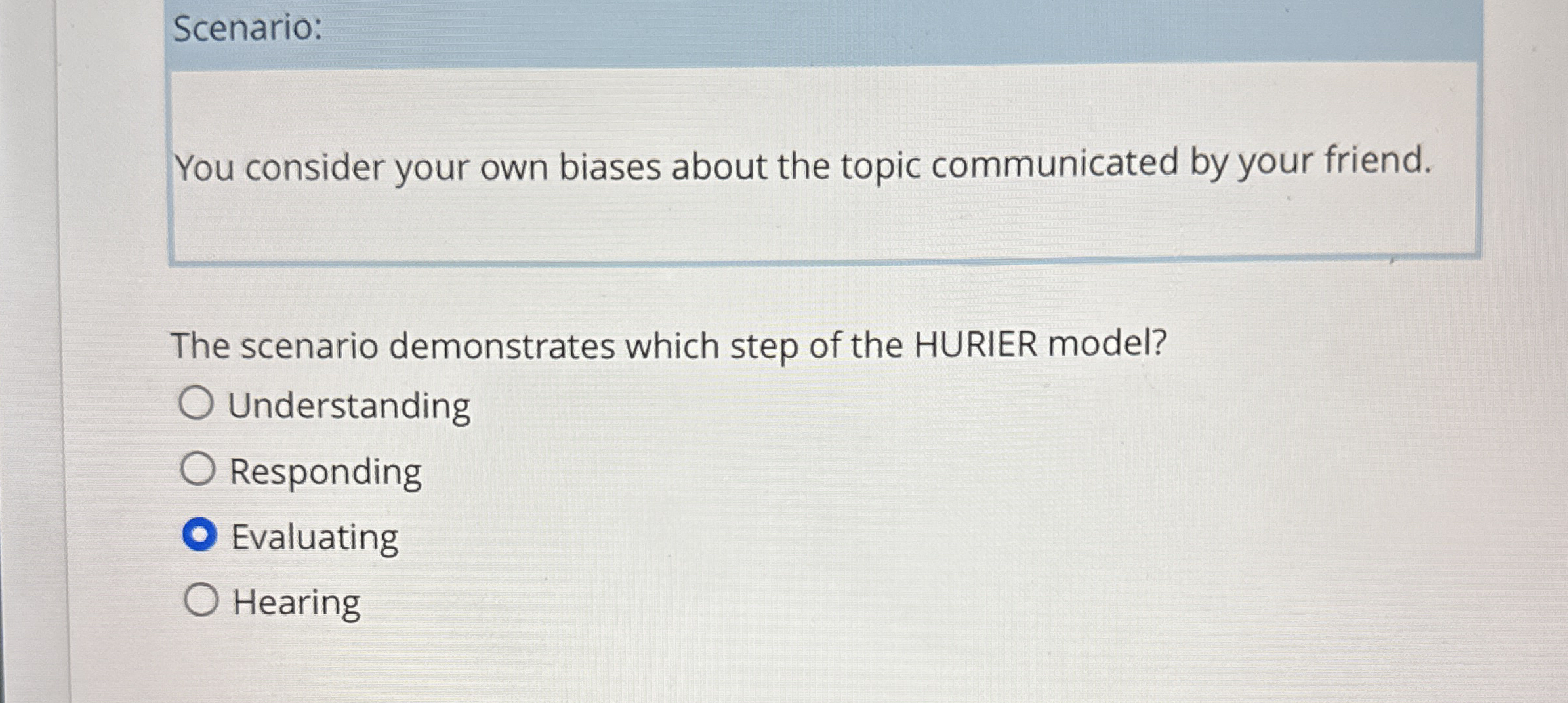 Solved Scenario:You consider your own biases about the topic | Chegg.com