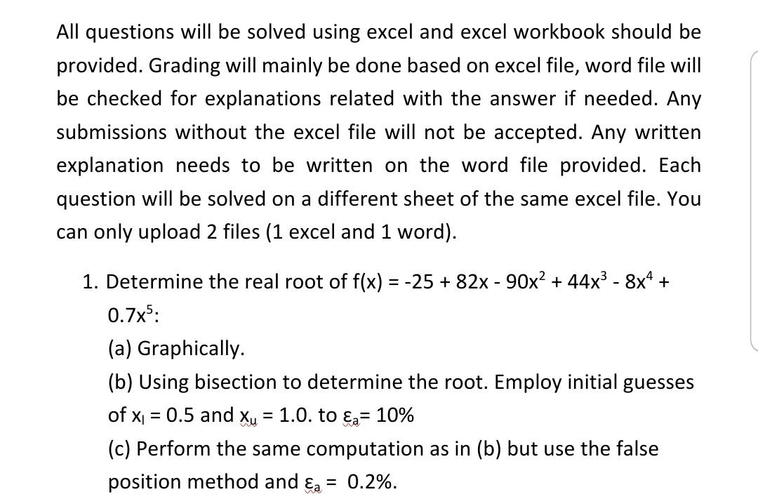 Solved All questions will be solved using excel and excel | Chegg.com