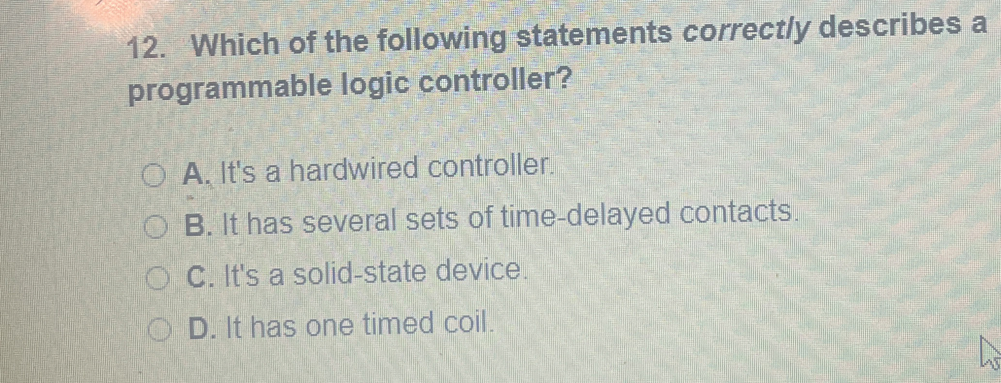 Solved Which of the following statements correctly describes | Chegg.com