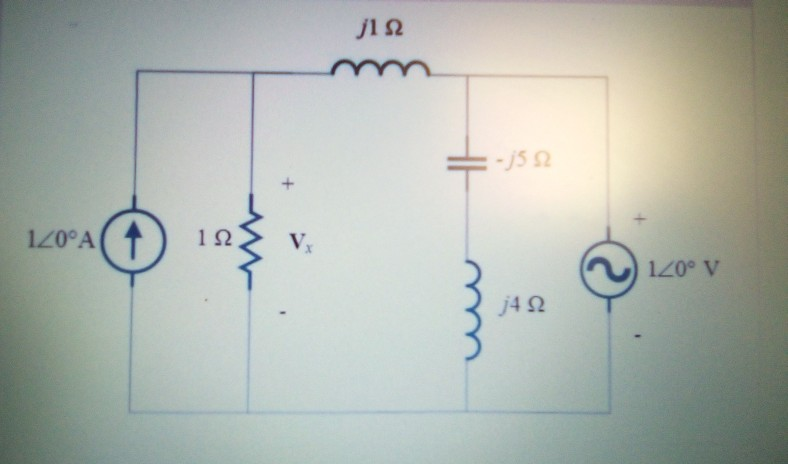 Solved find: a. voltage across 1ohm resistor (Vx) due to | Chegg.com
