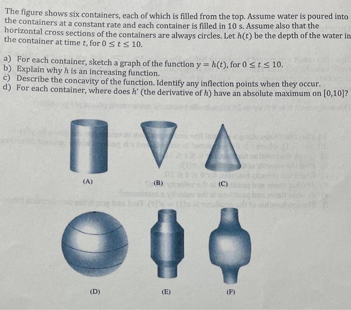 Solved The figure shows six containers, each of which is | Chegg.com