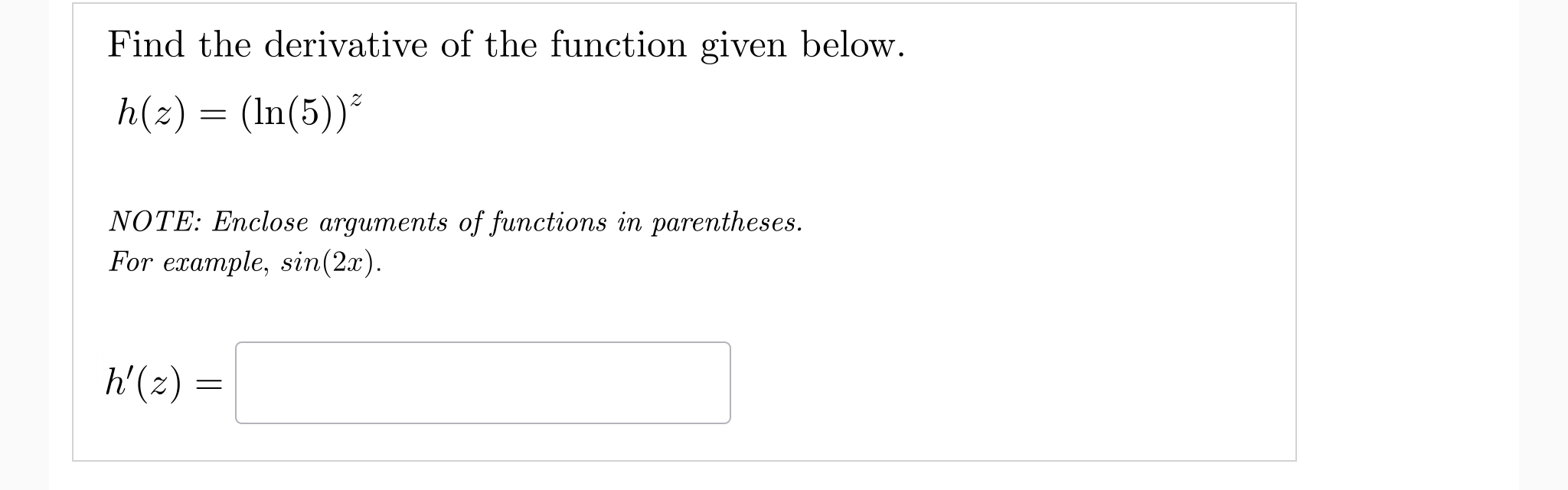 Solved Find the derivative of the function given | Chegg.com