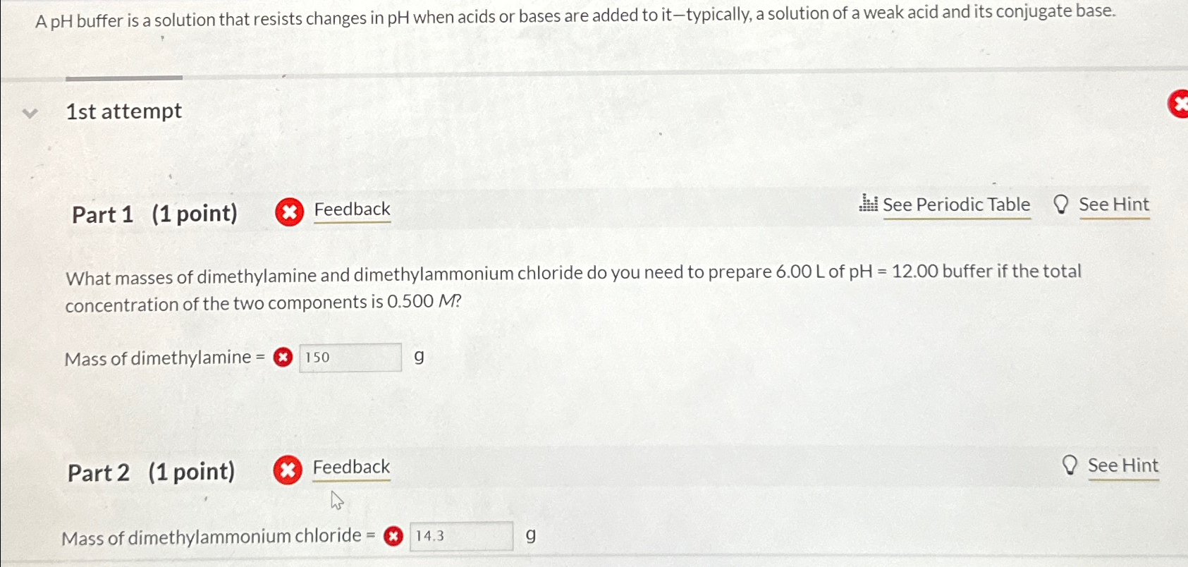 Solved A pH buffer is a solution that resists changes in pH | Chegg.com