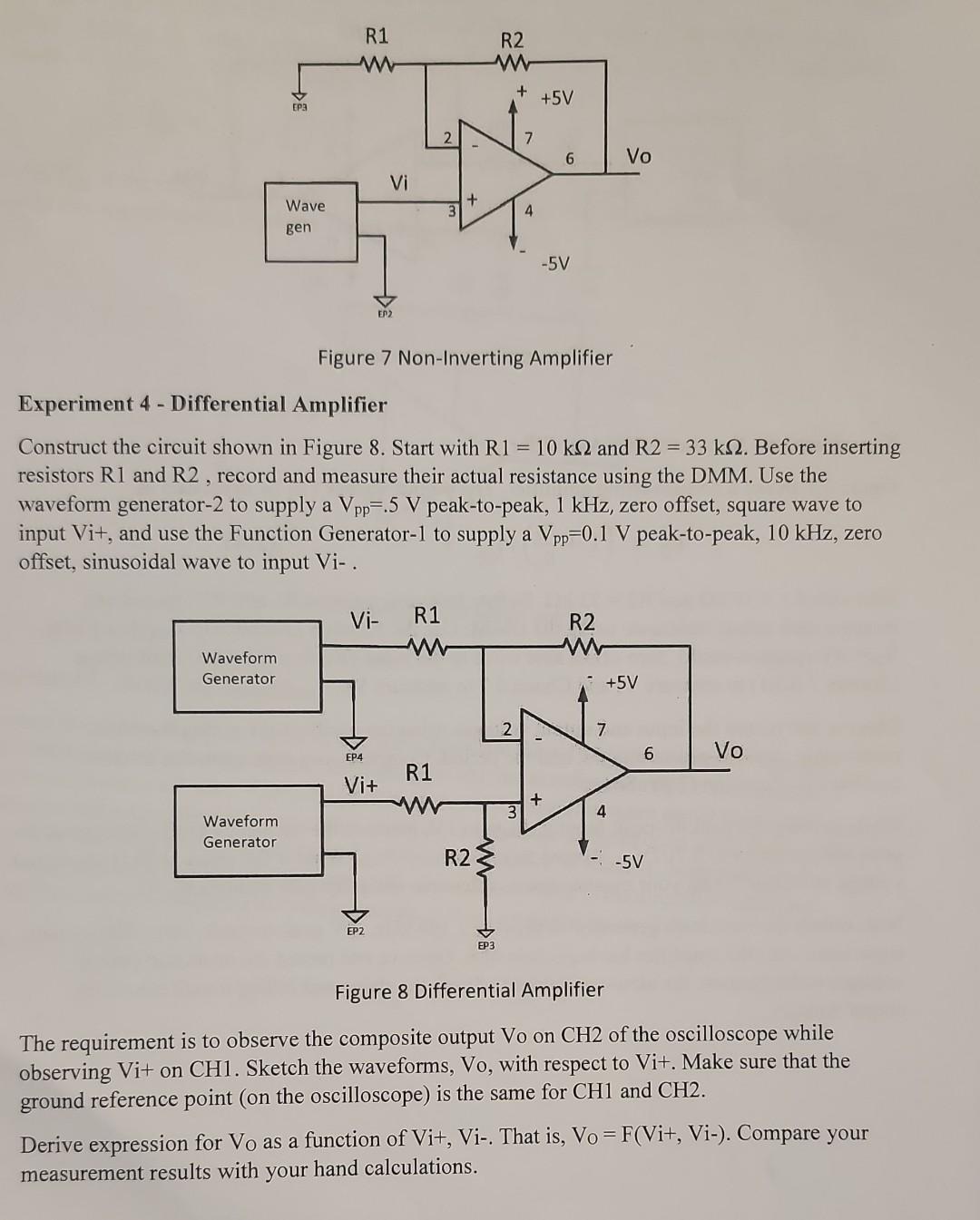 Experiment 1 - OpAmp Input Offset Voltage The symbol | Chegg.com