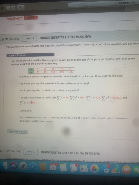 Solved webassign.net Need Help? - (-/22 Points) DETAILS | Chegg.com