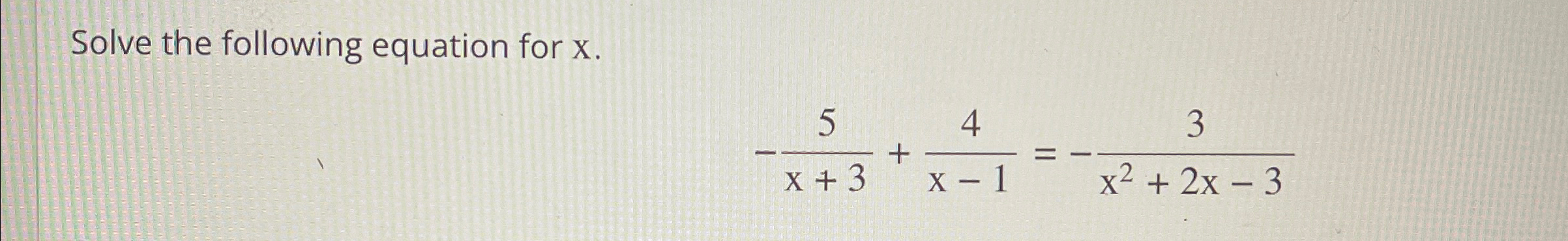 Solved Solve the following equation for | Chegg.com